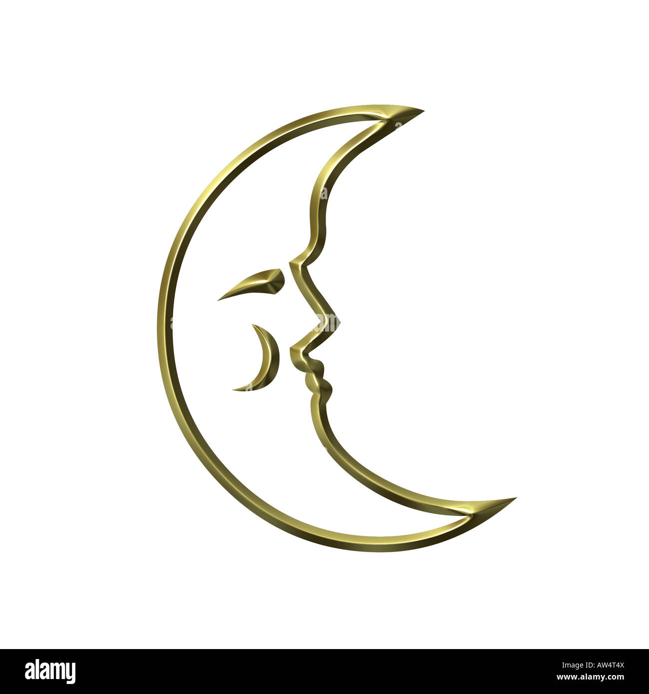 3d golden moon Stock Photo - Alamy