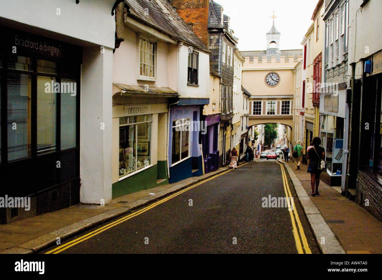the town centre totnes DEVON the south west of england uk united ...