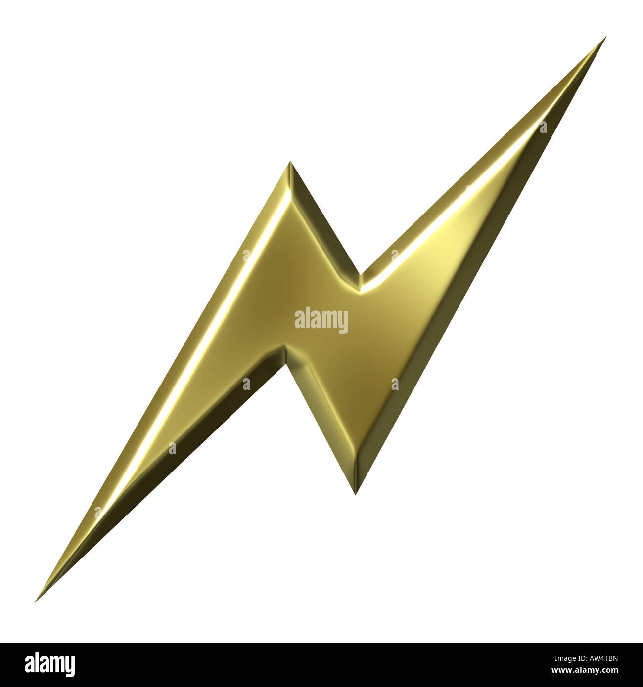 3d golden thunderbolt Stock Photo - Alamy
