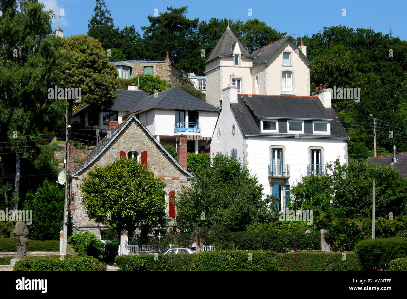 Pont-Aven on the Aven river, Finistere,Brittany, France Bretagne Stock ...