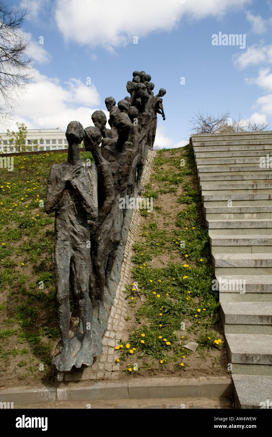 Holocaust memorial in Minsk Belarus at the massacre site of 5000 Jews ...
