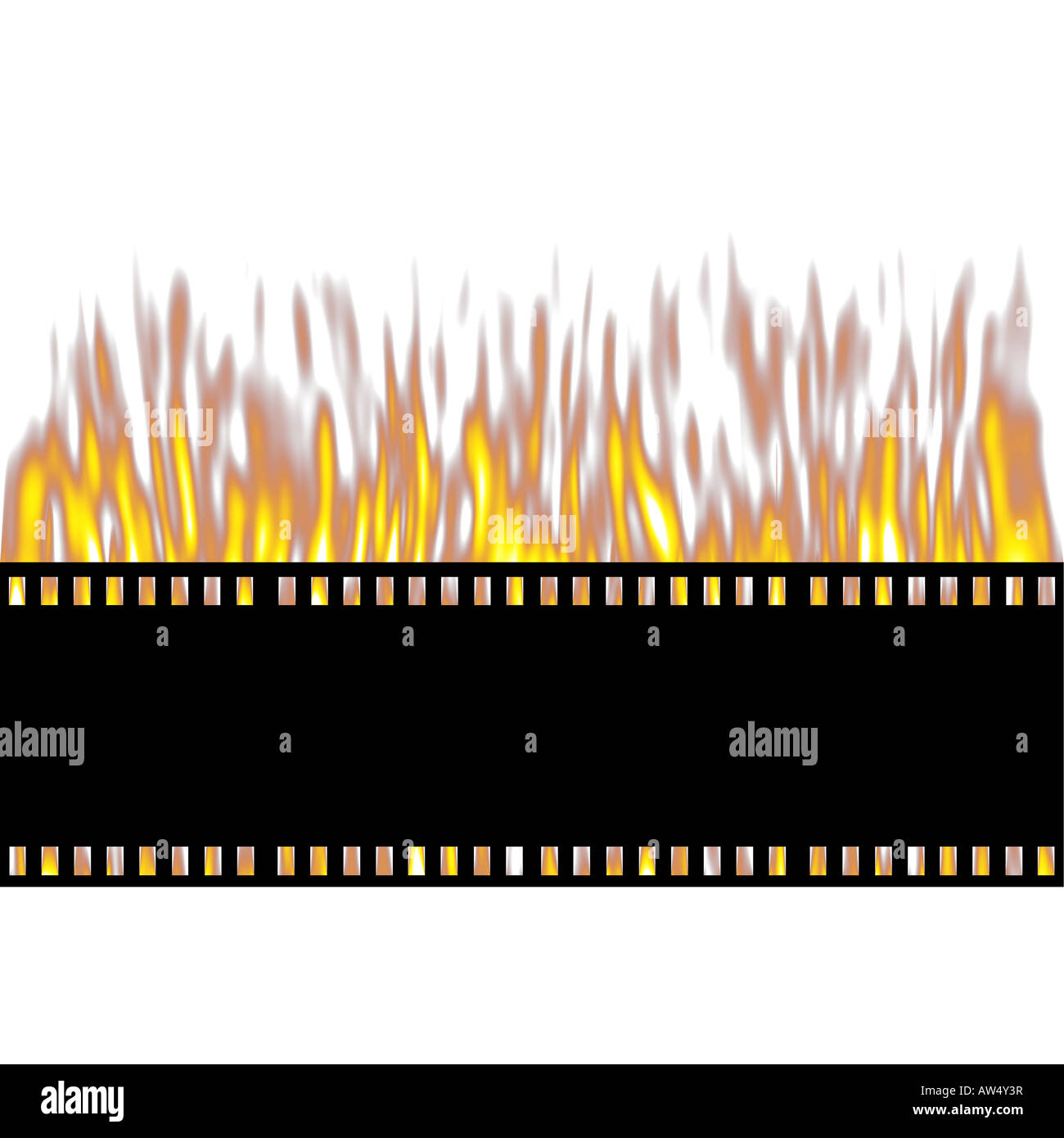 Burning film strip Stock Photo - Alamy