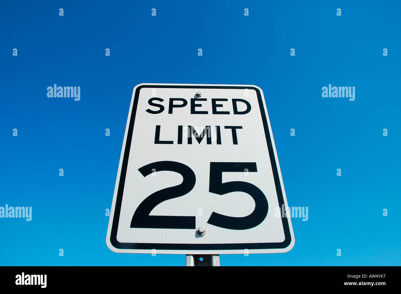 Speed Limit 25 sign on highway interstate freeway road street Stock ...