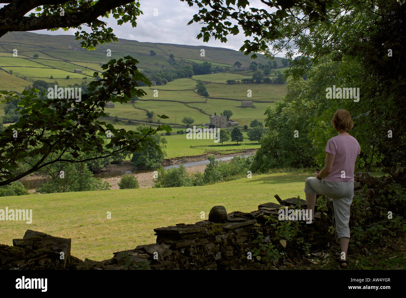 Swale Dale Gunnerside Yorkshire Dales National Park Yorkshire August ...