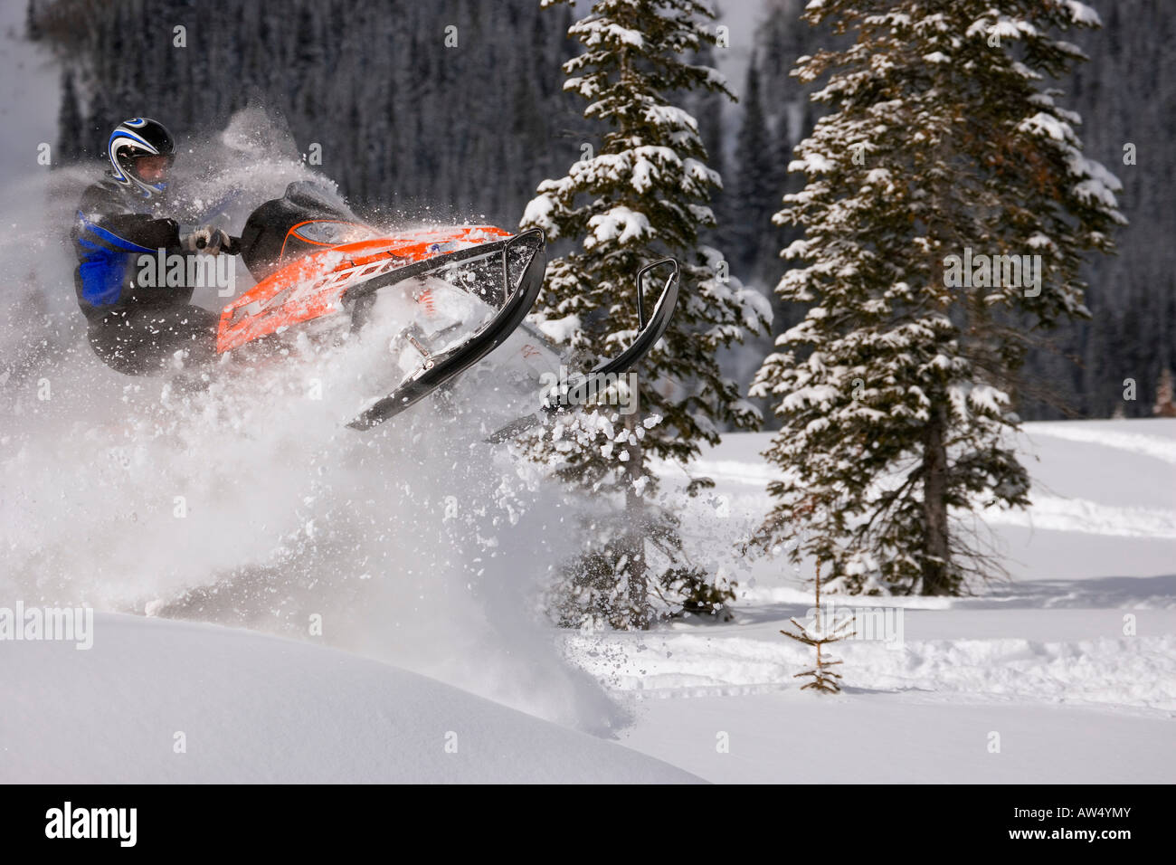 Snowmobile jump hi-res stock photography and images - Alamy