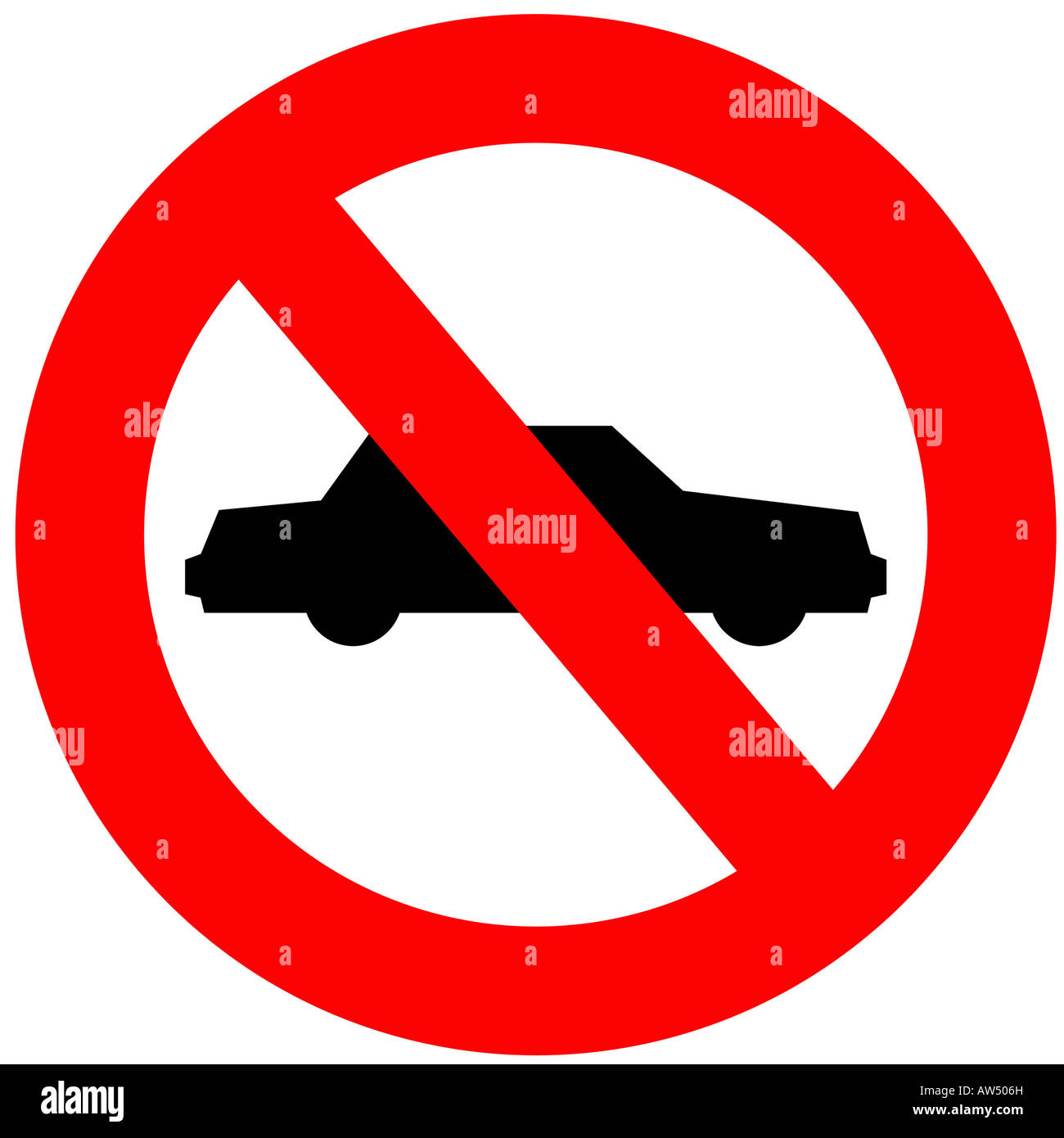 No cars allowed sign Stock Photo - Alamy