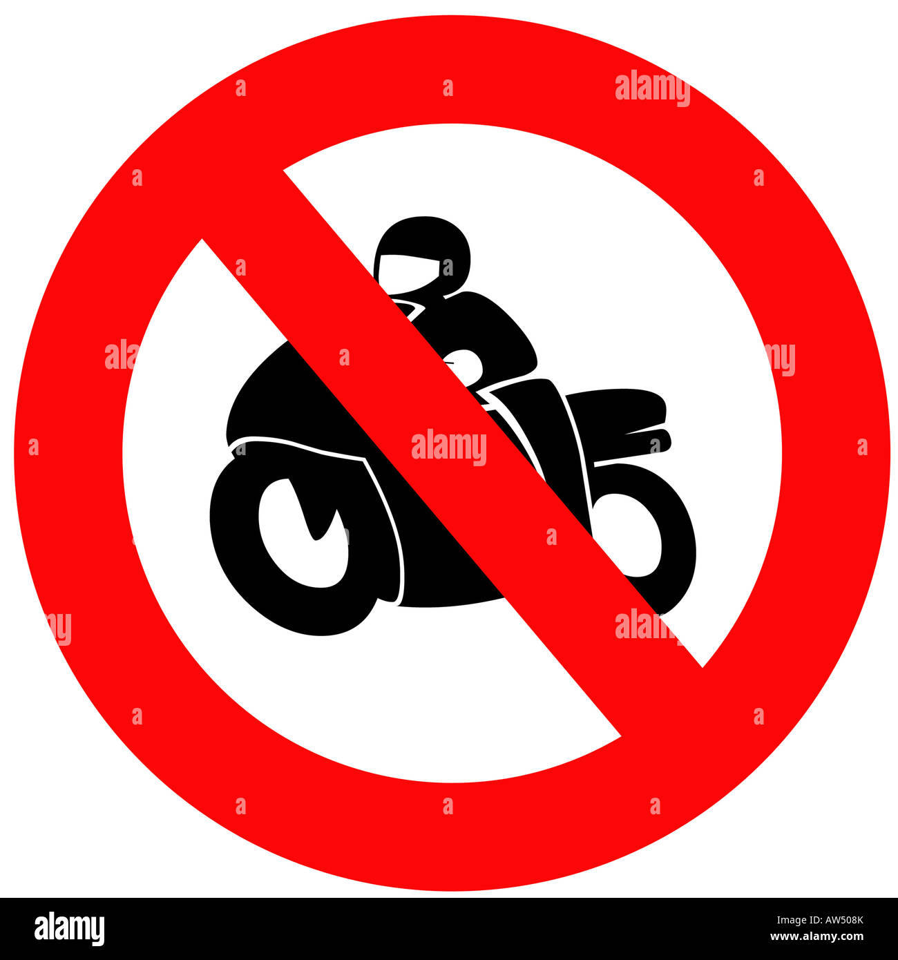 No motorbikes sign Stock Photo - Alamy