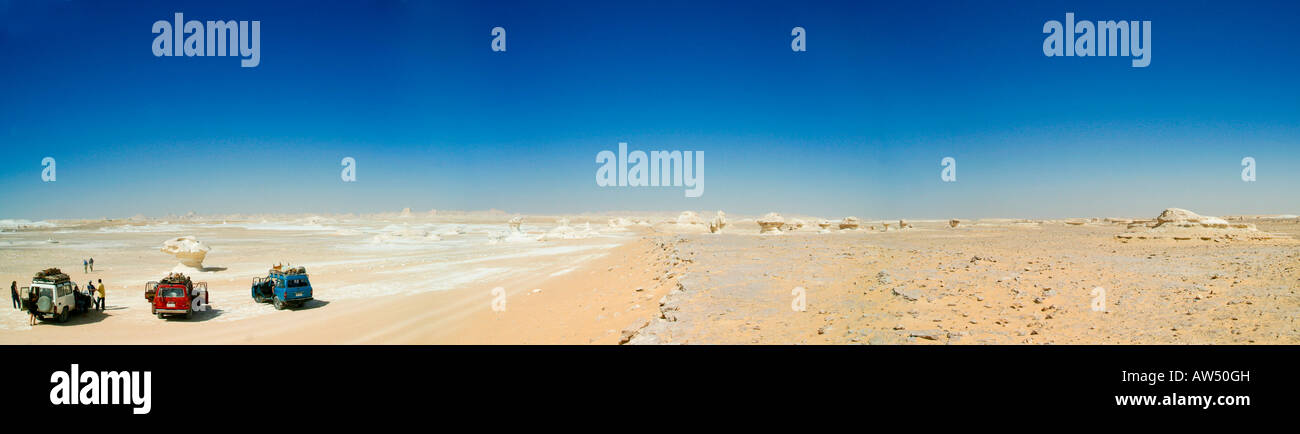 4WD safari in the White Desert in Egypt Stock Photo - Alamy