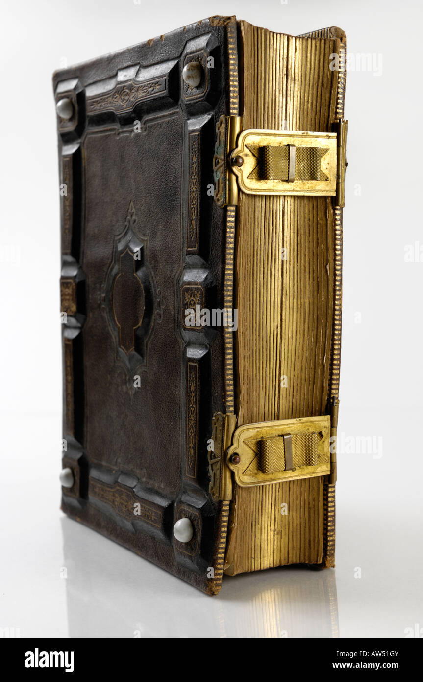 Ornate antique book cover metal hi-res stock photography and images - Alamy