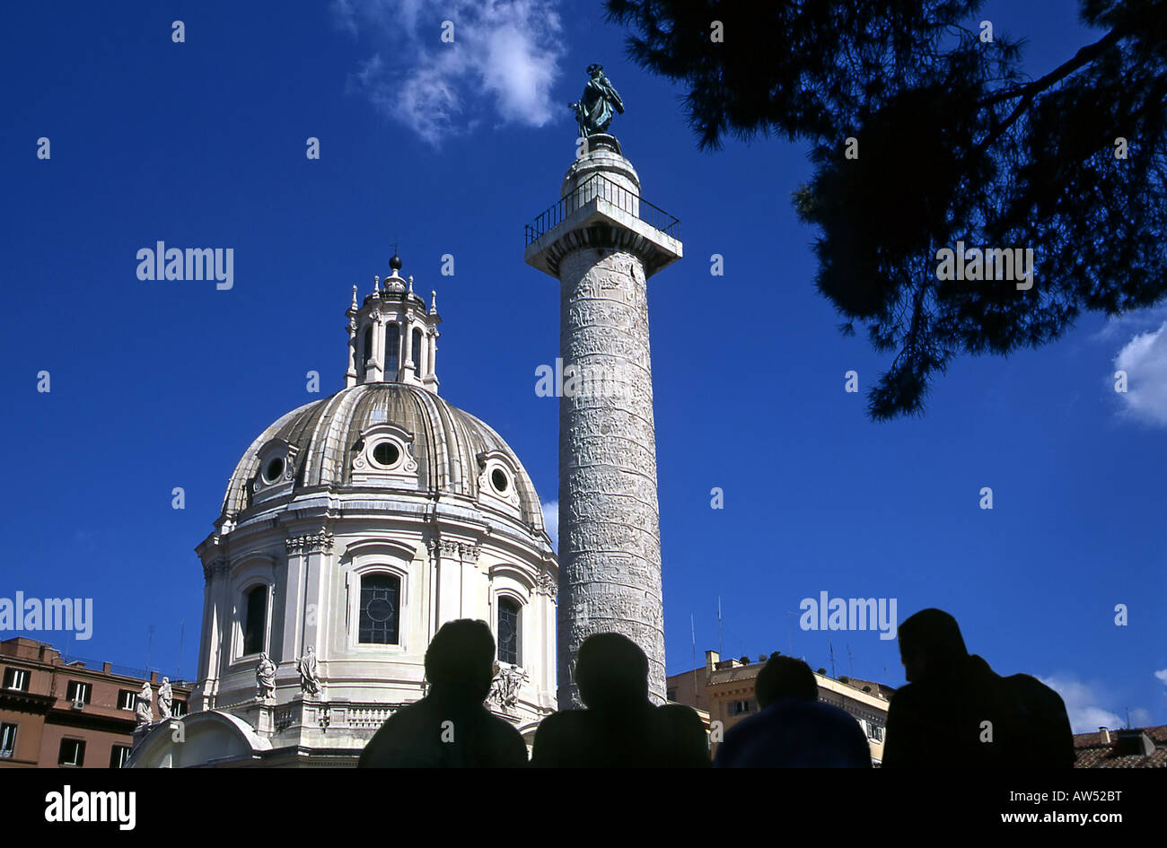 Traian's Column Colonna Traiana Rome Stock Photo - Alamy