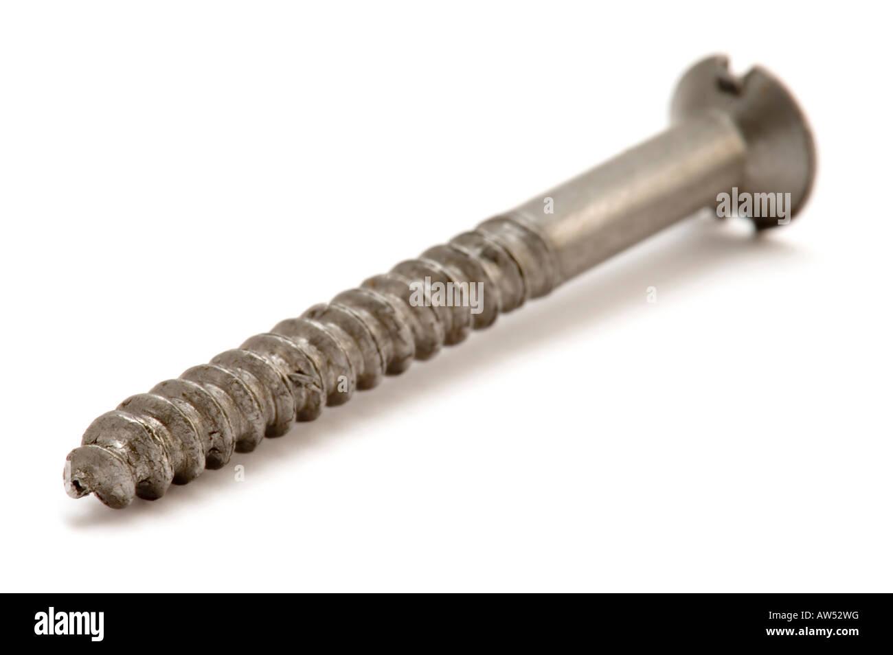 object on white tool screw close up Stock Photo - Alamy