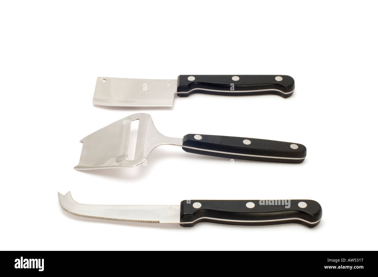 object on white kitchen utensil kitchen knife for cheese Stock Photo ...