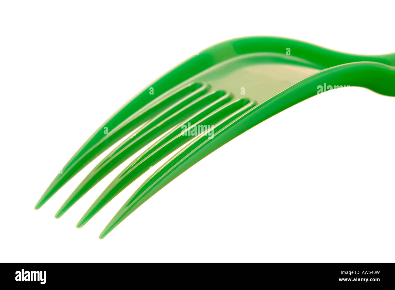 object on white kitchen utensil plastic fork Stock Photo - Alamy