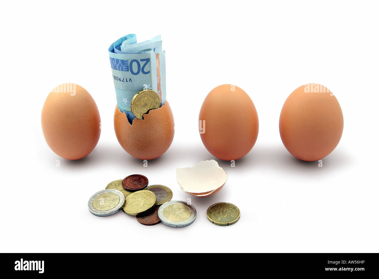 Money hatching - finance/investment concept Stock Photo - Alamy