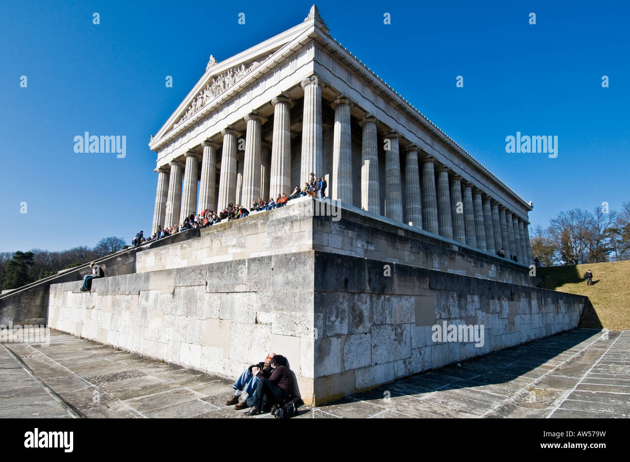 Walhalla temple, built in 19th century as a German Hall of fame ...