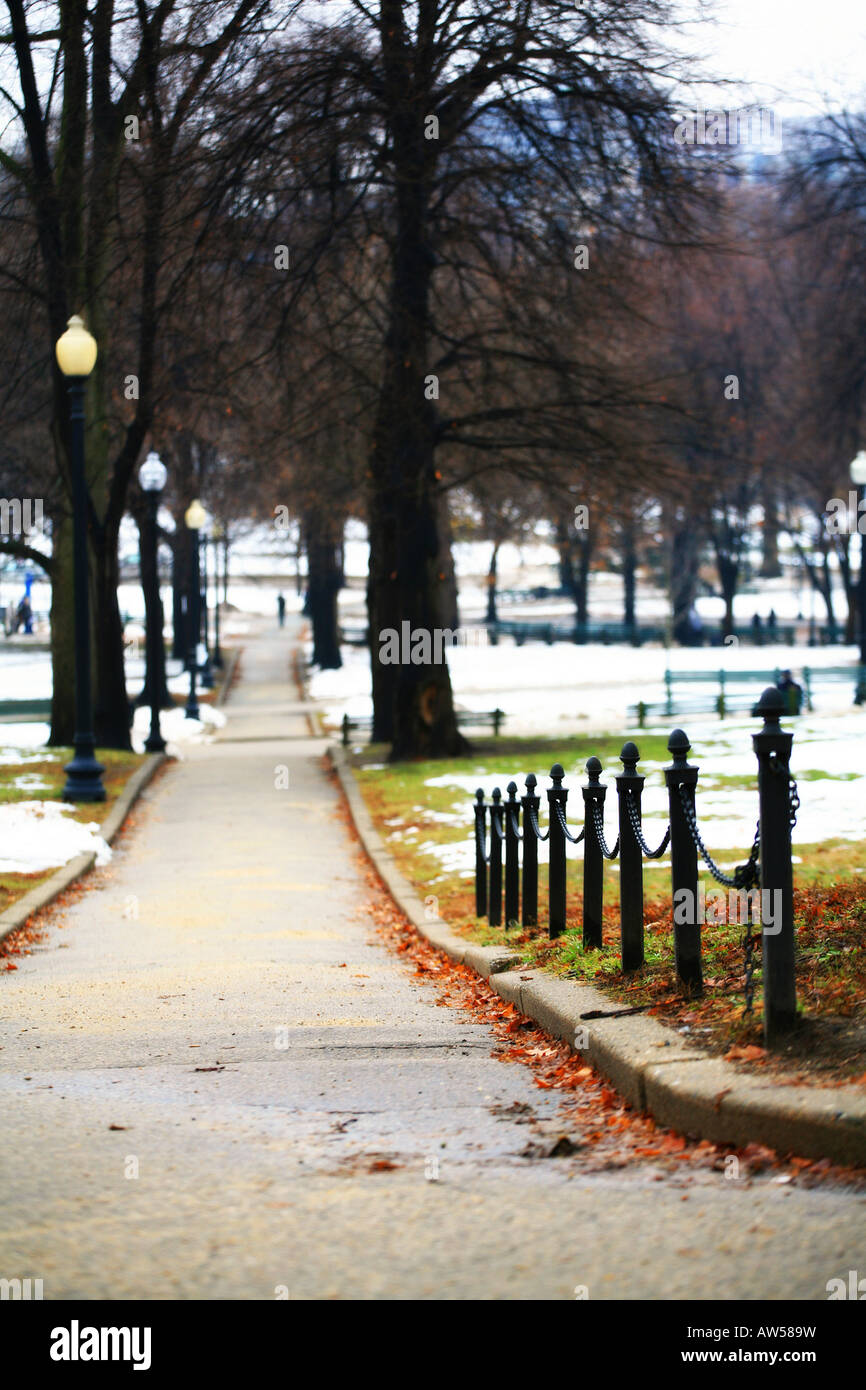 Winter in the Boston Common in Boston Massachusetts Stock Photo - Alamy