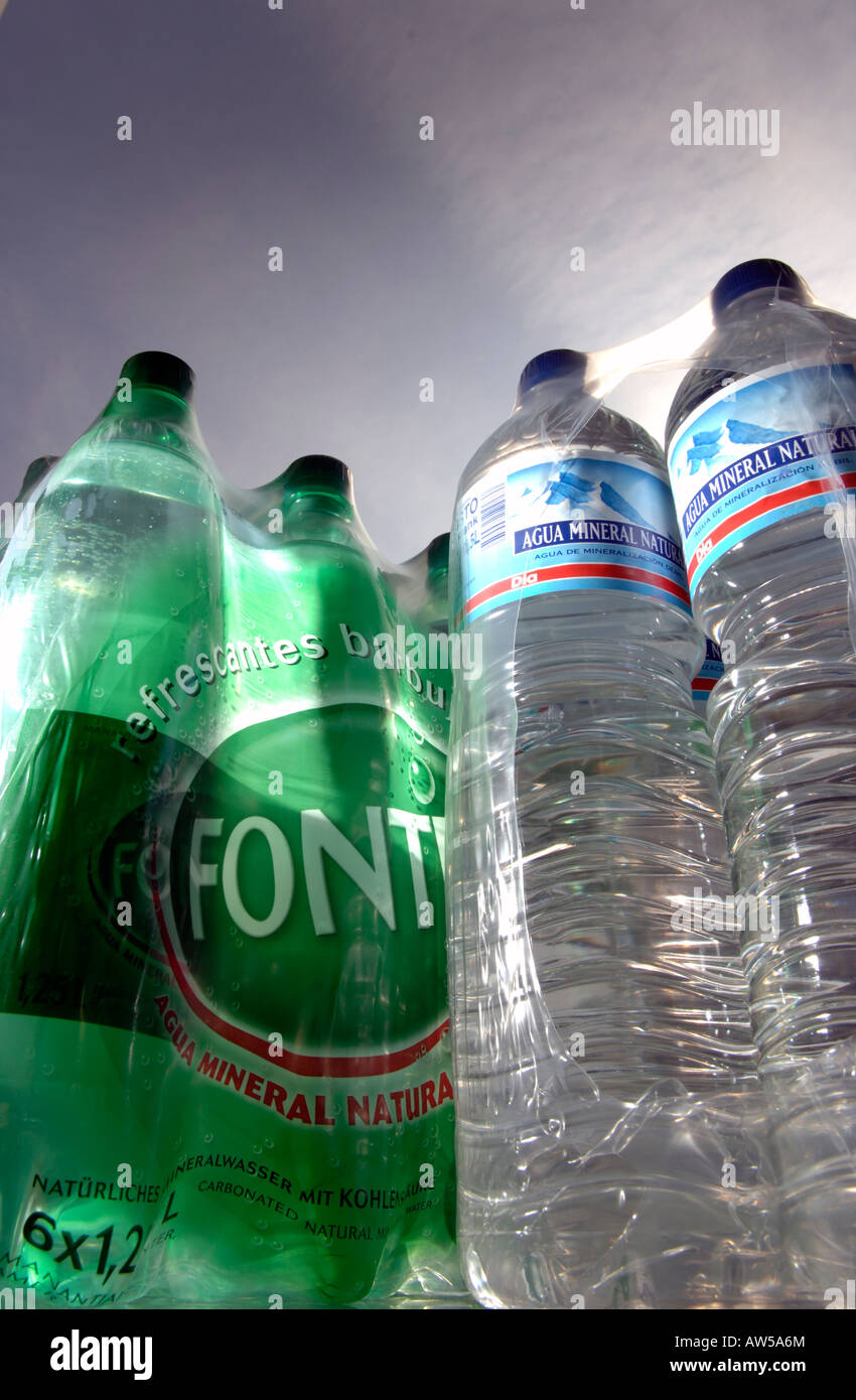 Mineral water bottles Stock Photo - Alamy
