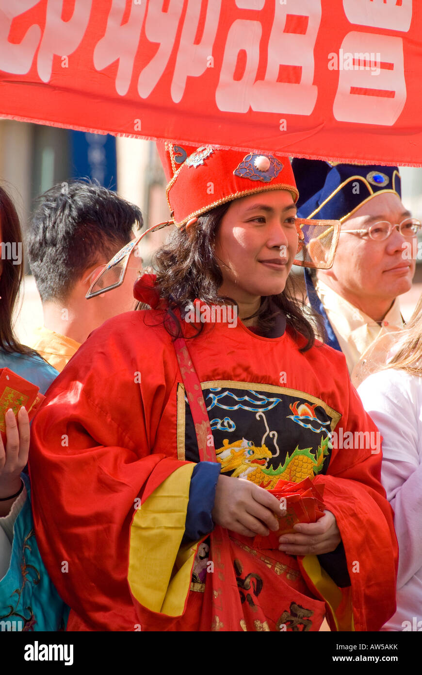 Chinese New Year Parade in downtown Washington DC in Chinatown Stock ...