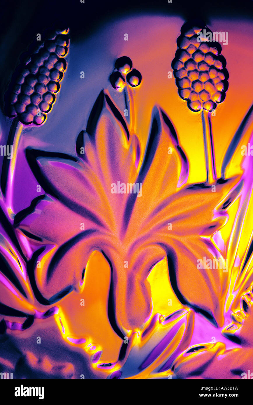 Reflection of leaf in glass crystal magic magical imaginary imagery ...