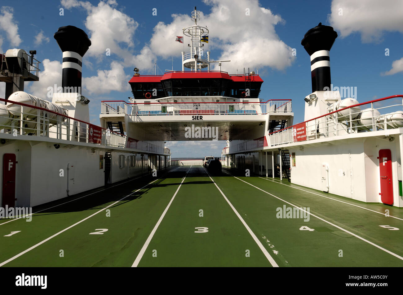 Boat ship ferry from Holwerd (Friesland) to Island Ameland Wadden 2007 ...