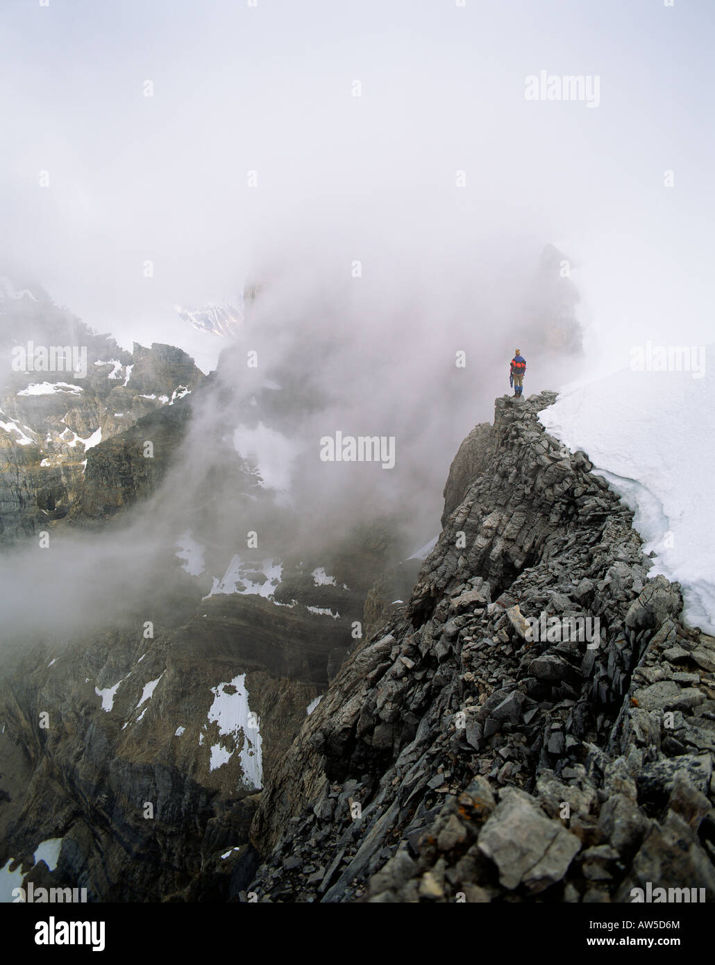 Climber Mt. Victoria Banff Stock Photo - Alamy