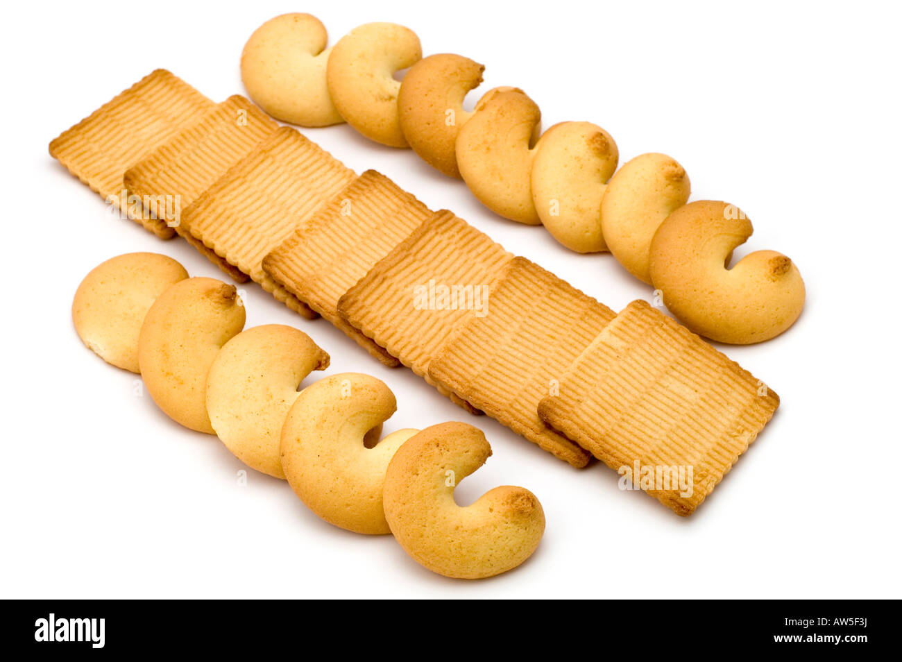 object on white food biscuit Stock Photo - Alamy