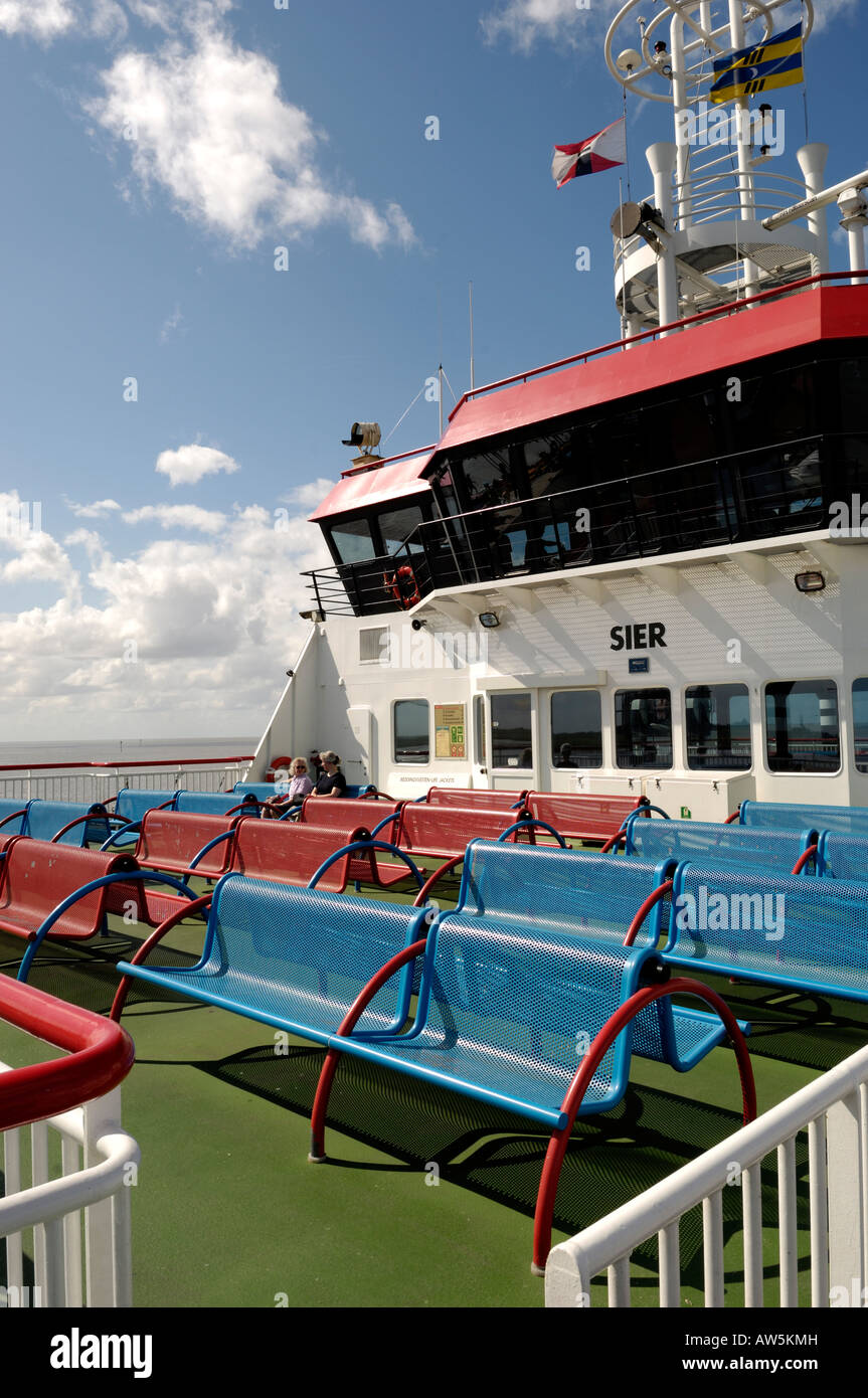Boat ship ferry from Holwerd (Friesland) to Island Ameland Wadden 2007 ...