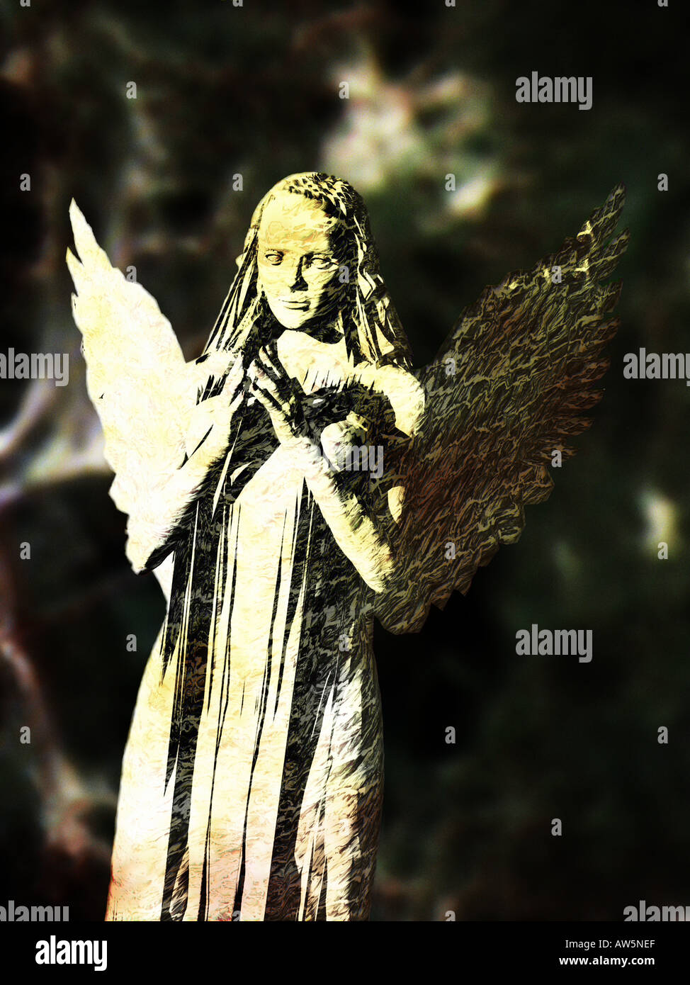 Female angel on tombstone hi-res stock photography and images - Alamy