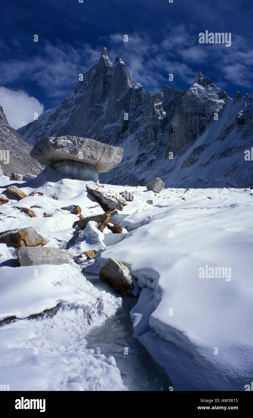 The Arwa Spires India Garwhal Himalayas Stock Photo - Alamy