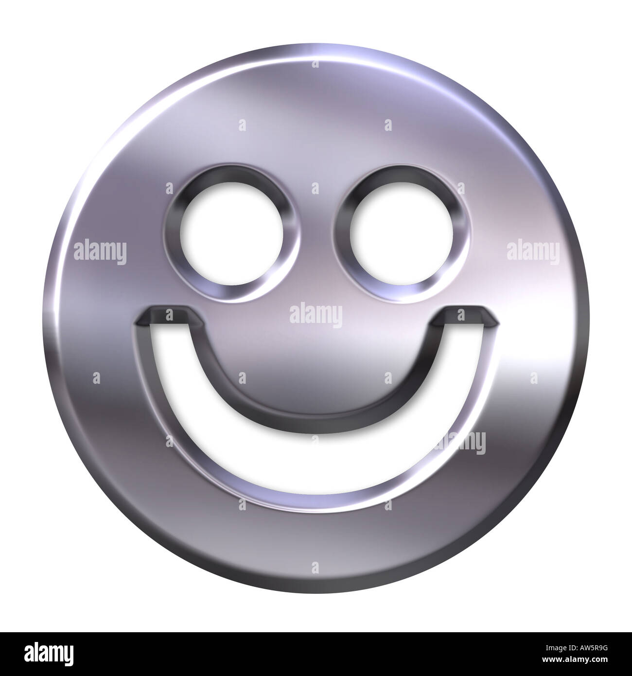 3d silver smiley Stock Photo - Alamy