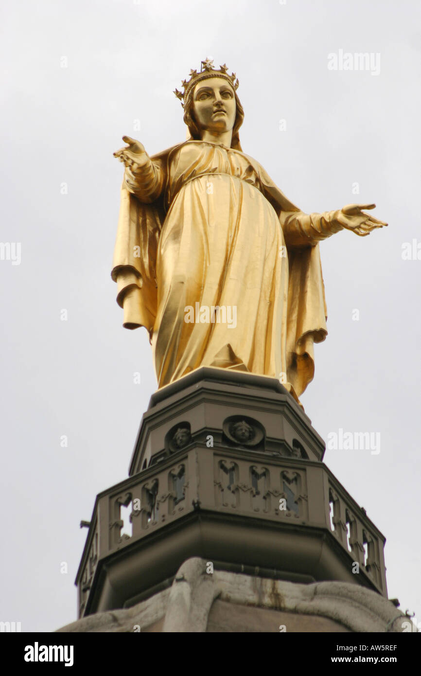 Religious statues in Lyon France Stock Photo - Alamy