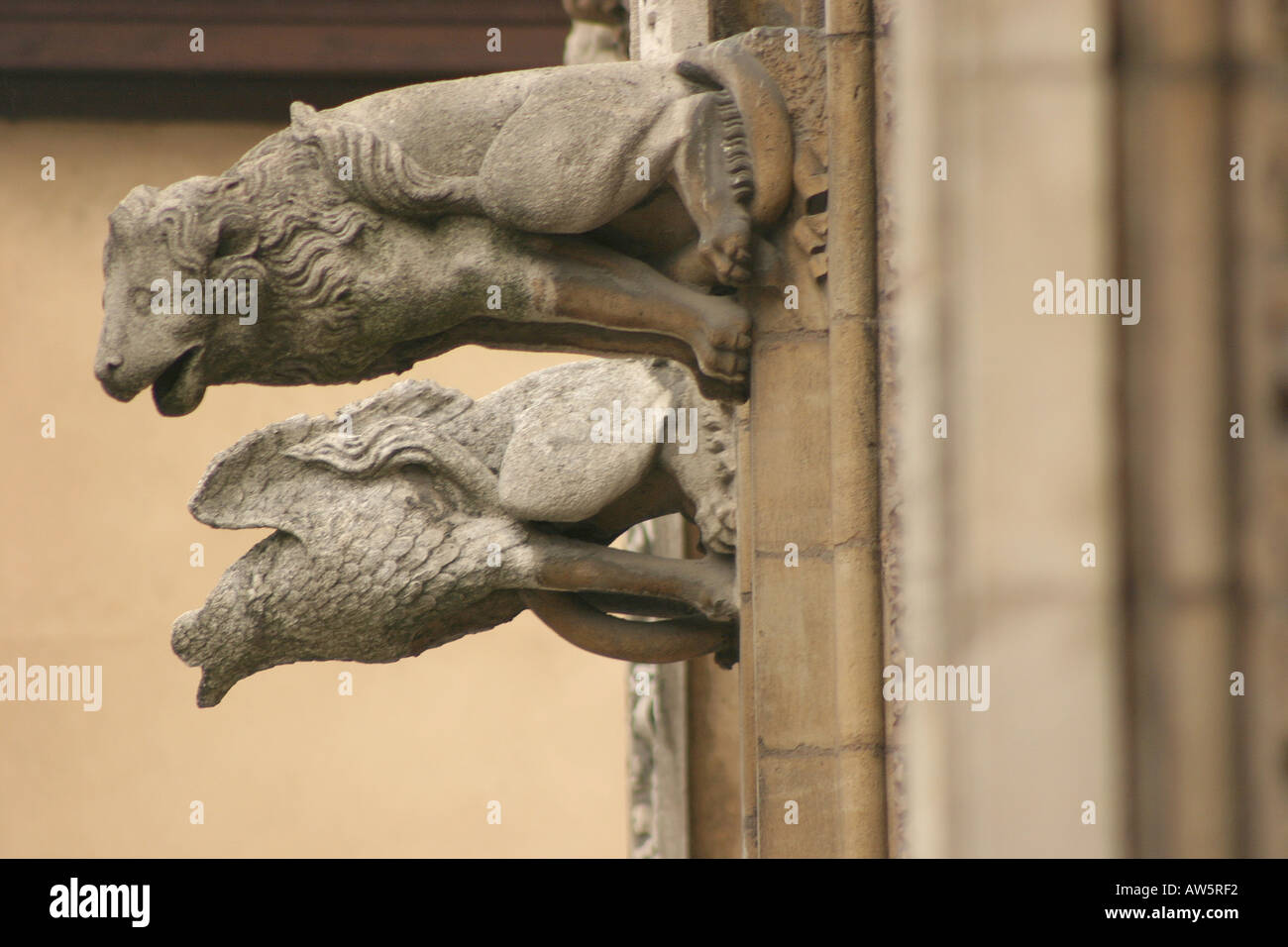 Religious statues in Lyon France Stock Photo - Alamy