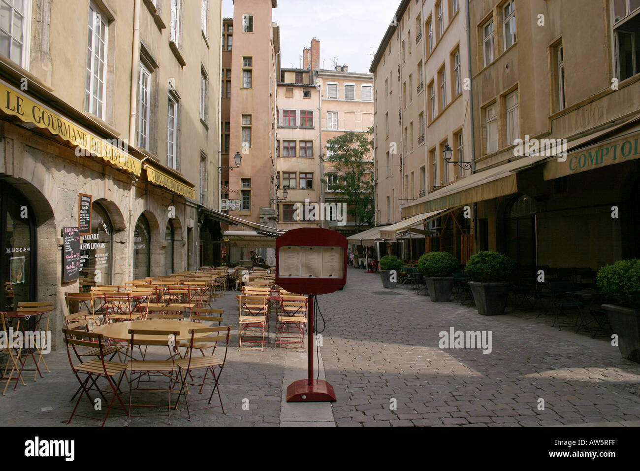 Landscape of city Street of Lyon France Stock Photo - Alamy