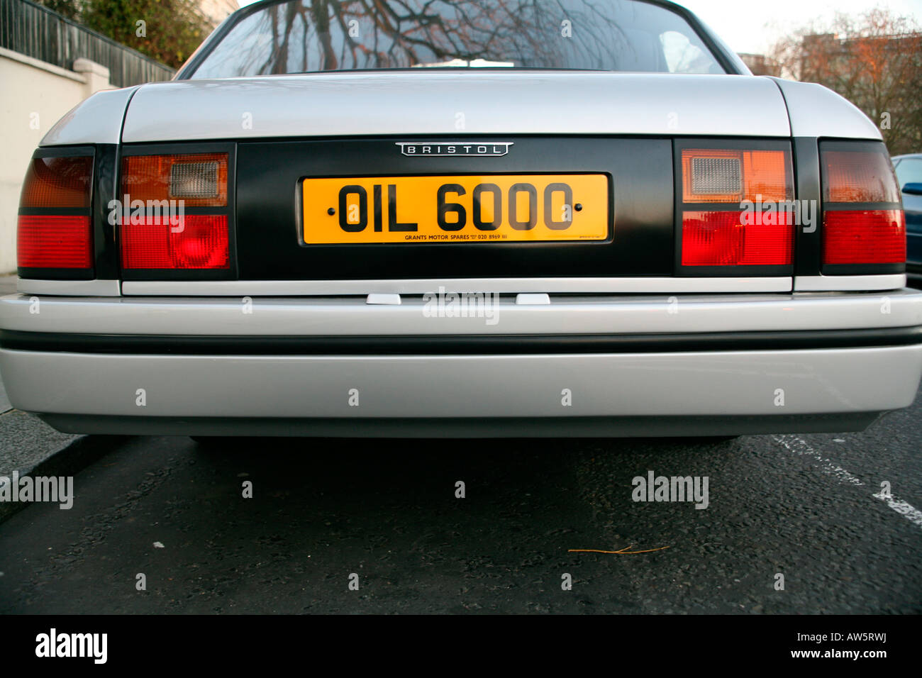 OIL number plate on a Bristol car in London Stock Photo - Alamy