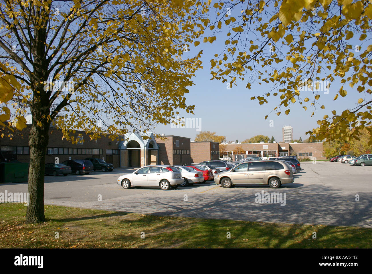 Parking lot in Autumn in Toronto Canada Stock Photo - Alamy