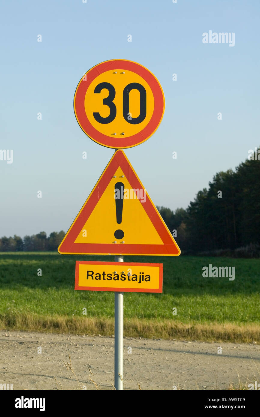 Finnish speed sign hi-res stock photography and images - Alamy