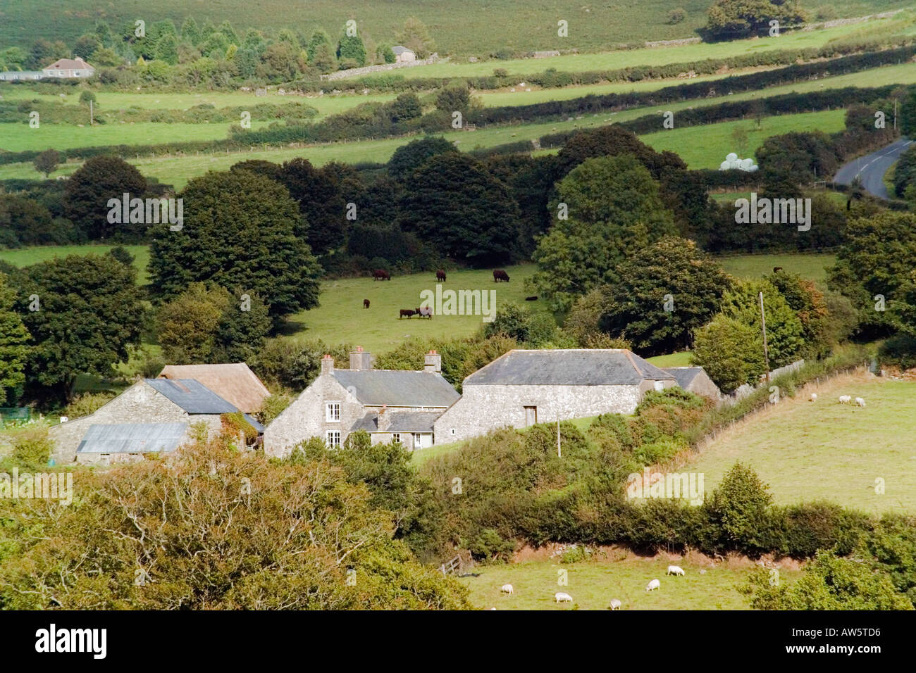 england west country devon dartmoor national park widecombe village ...