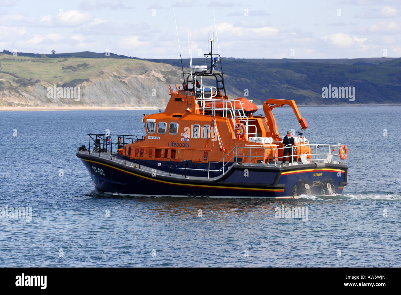 RNLI Offshore Lifeboat in Weymouth Dorset Stock Photo - Alamy