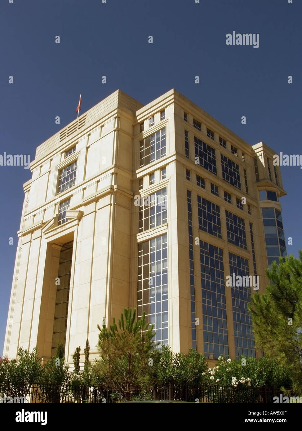 Modern building the Antigone complex in Montpellier Languedoc ...