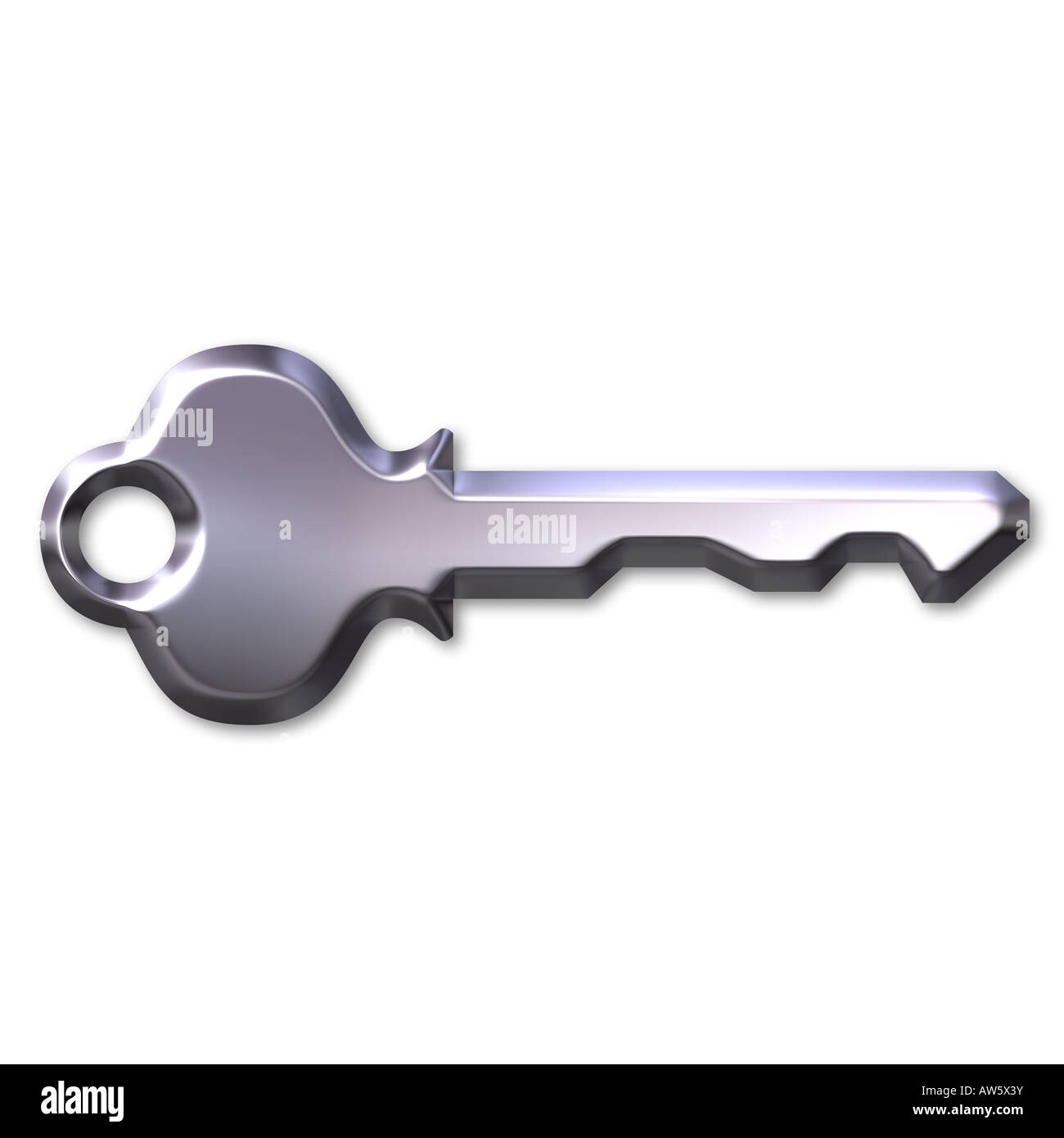 3d silver modern key Stock Photo - Alamy