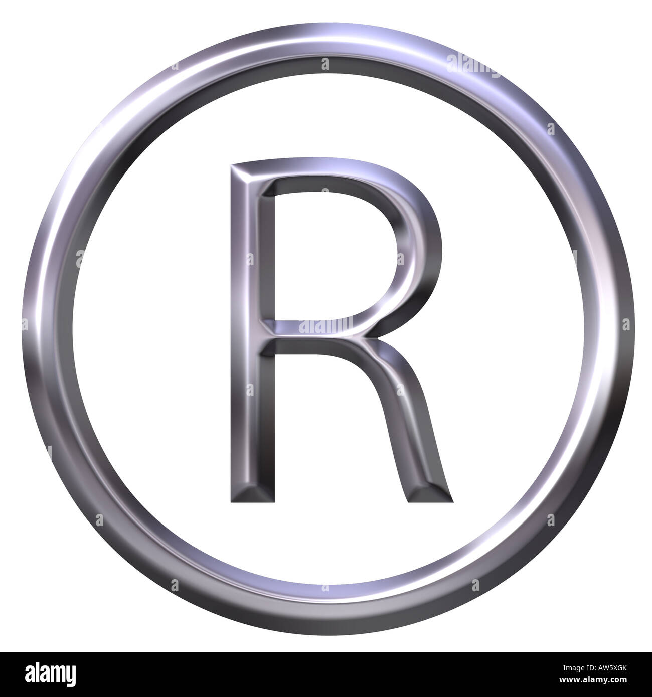 3d silver registered symbol Stock Photo - Alamy