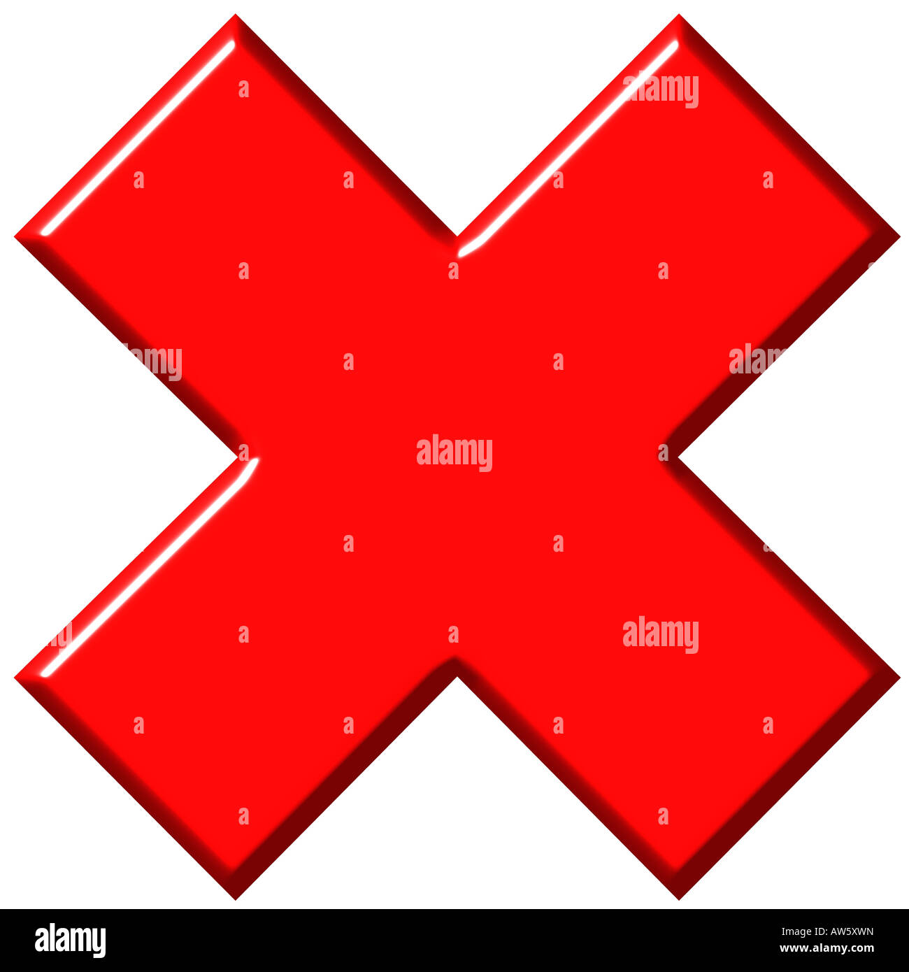 Red x symbol hi-res stock photography and images - Alamy