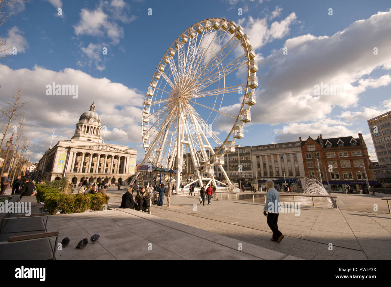 The Nottingham Eye in the old Market Square, March 2008 Stock Photo - Alamy