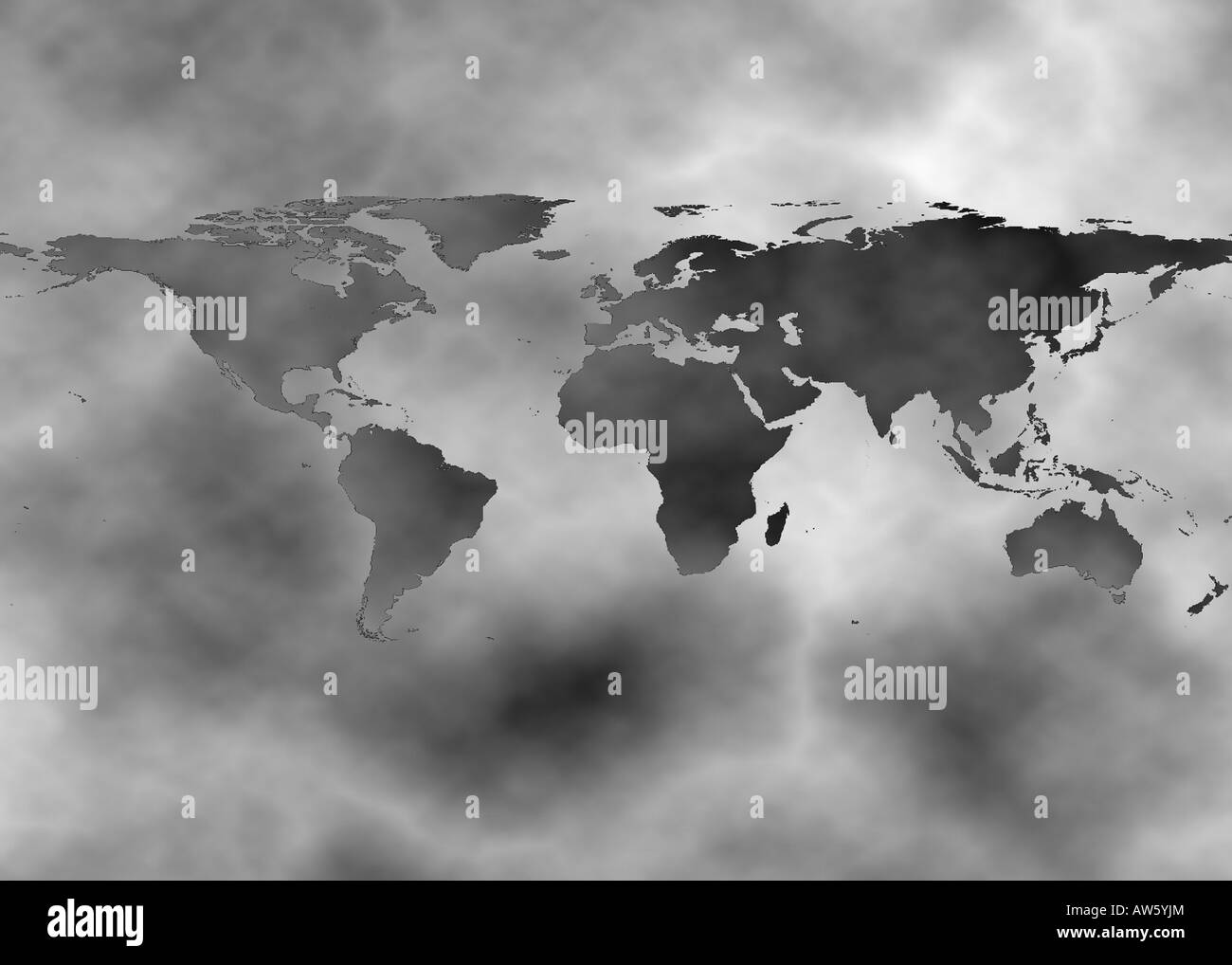 World map showing land hi-res stock photography and images - Alamy
