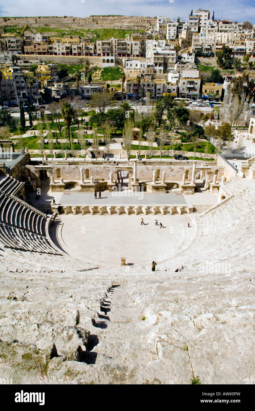 The Roman amphitheatre in Amman, Jordan Stock Photo - Alamy