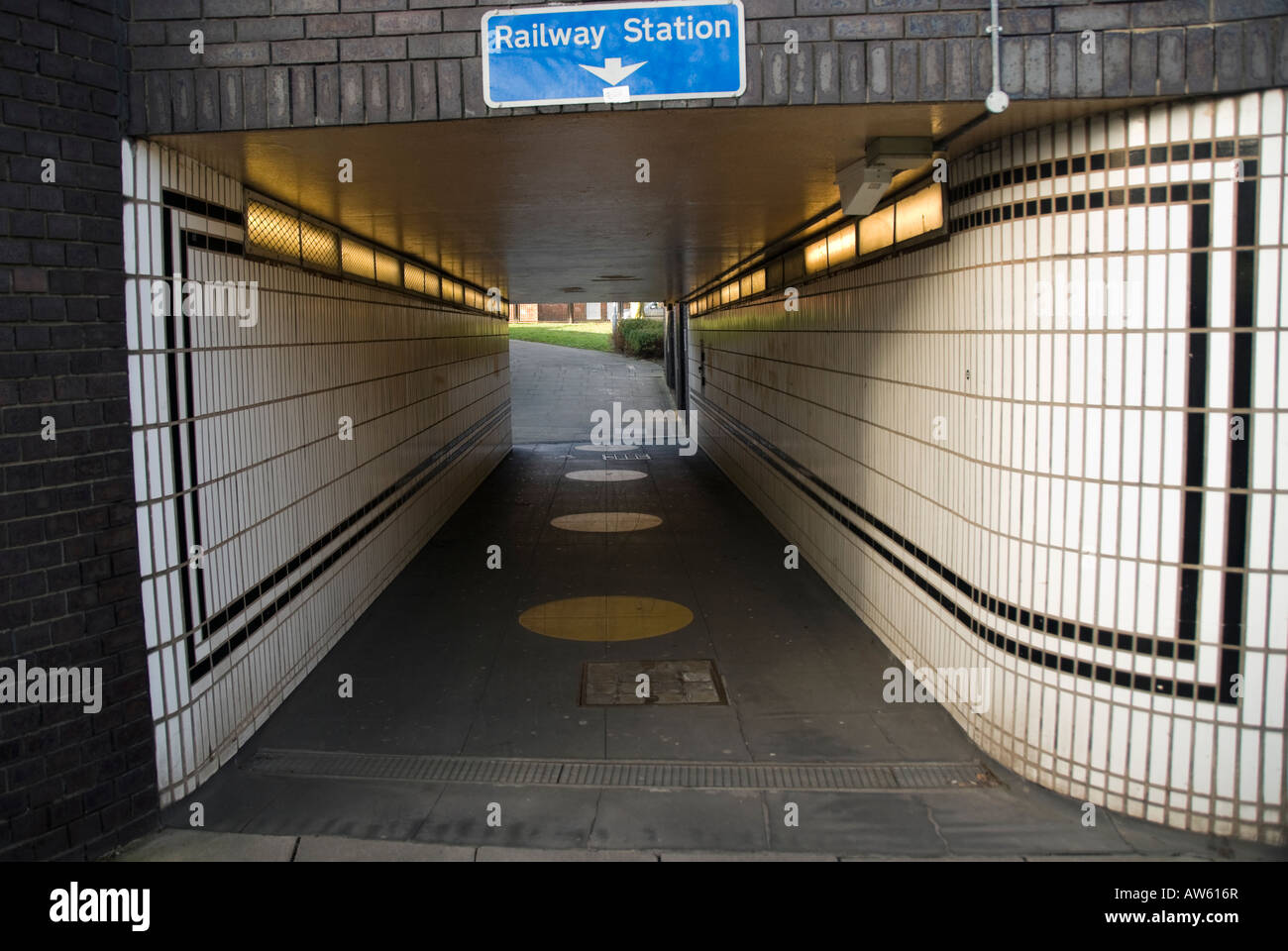 coventry city centre pedestrian subway to the railway station on the ...