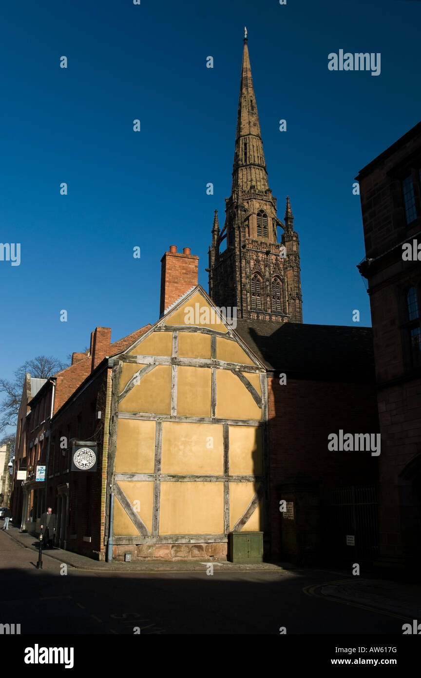 coventry city centre historic buildings on hay lane Stock Photo - Alamy