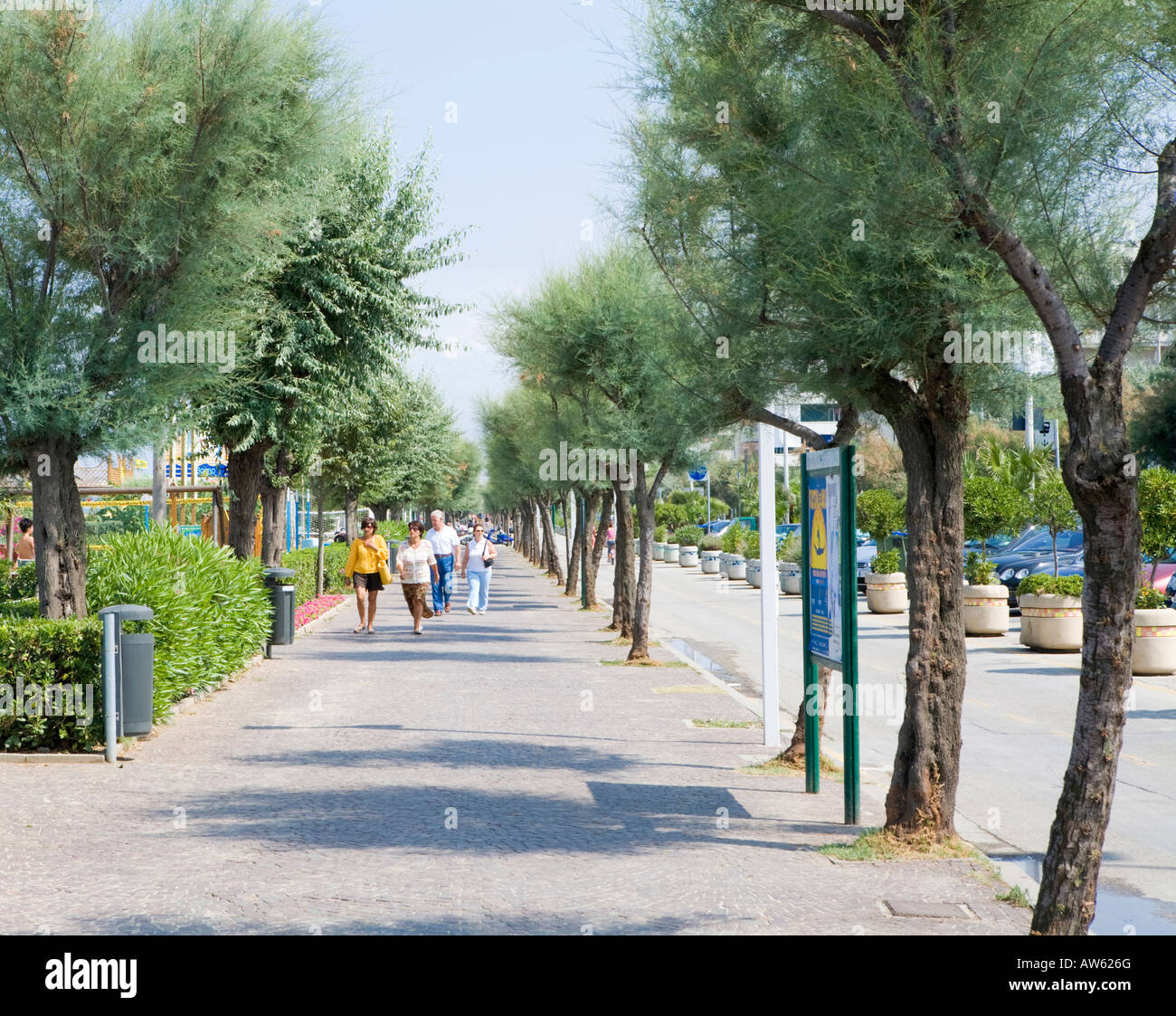 Lungomare pedestrian walkway Riccione Rimini Italy Stock Photo - Alamy
