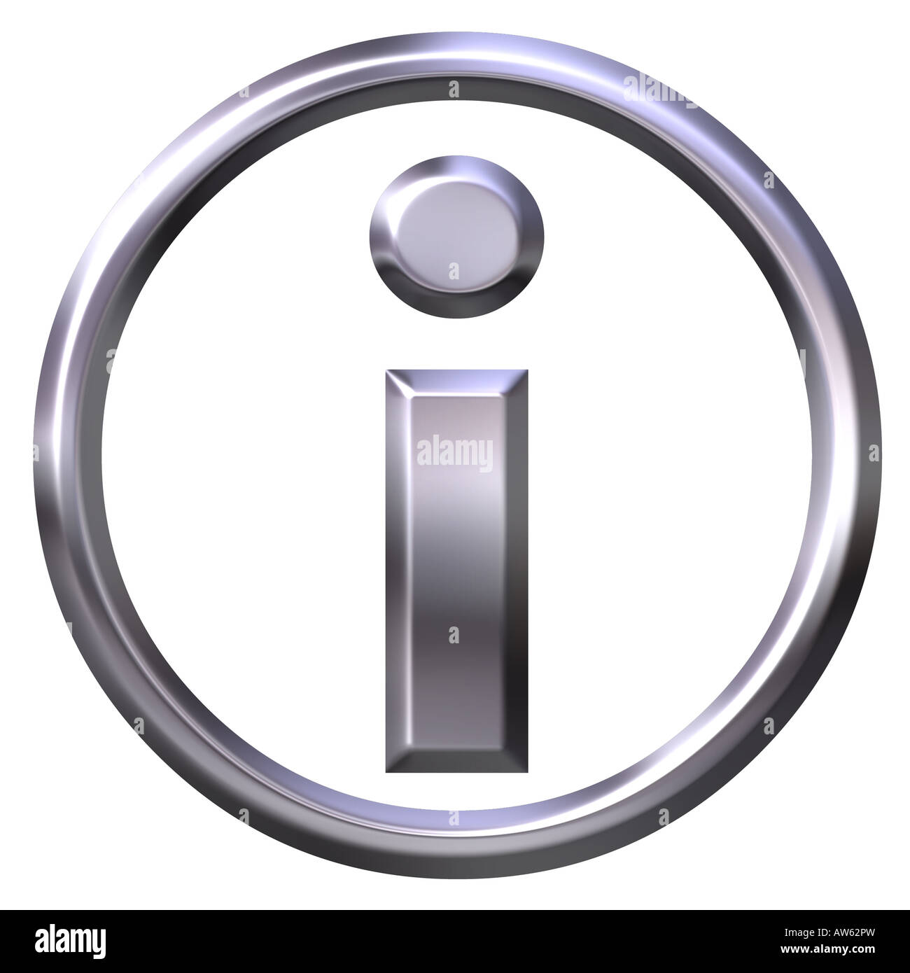 3d silver information symbol Stock Photo - Alamy