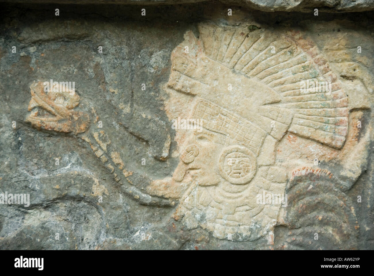 Mayan carving snake hi-res stock photography and images - Alamy